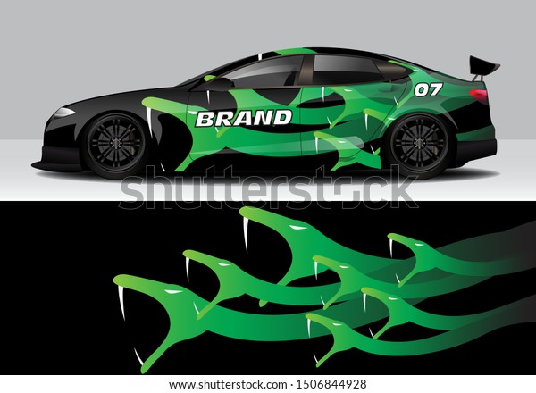 Snake Motif Car Wrap Vector Design Stock Vector (Royalty Free) 1506844928
