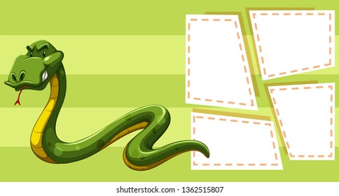 Snake Border Frame Template Illustration Stock Vector (Royalty Free ...