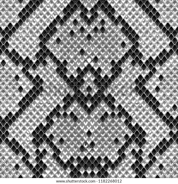 Snake Skin Gray Black Seamless Pattern Stock Vector (Royalty Free ...