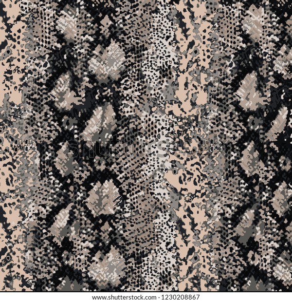 Snake Skin Pattern Animal Fur Stock Vector (Royalty Free) 1230208867