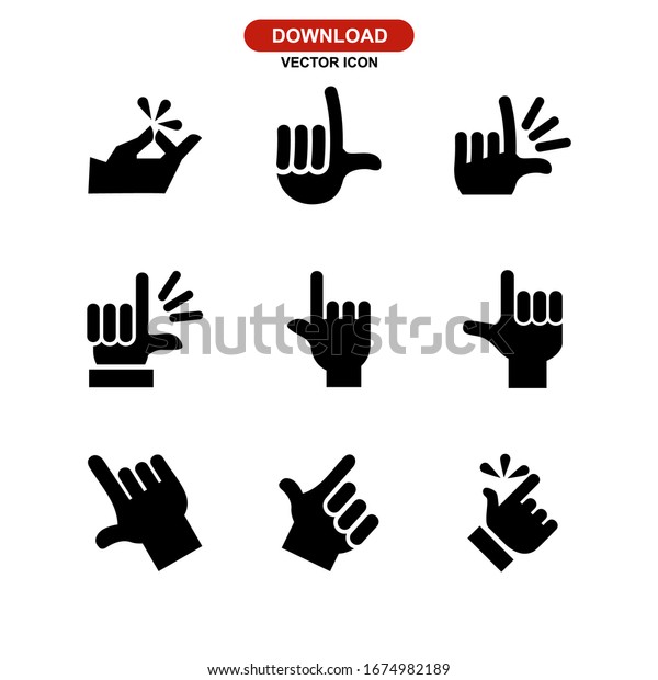 Snap Fingers Icon Logo Isolated Sign Stock Vector (Royalty Free) 1674982189