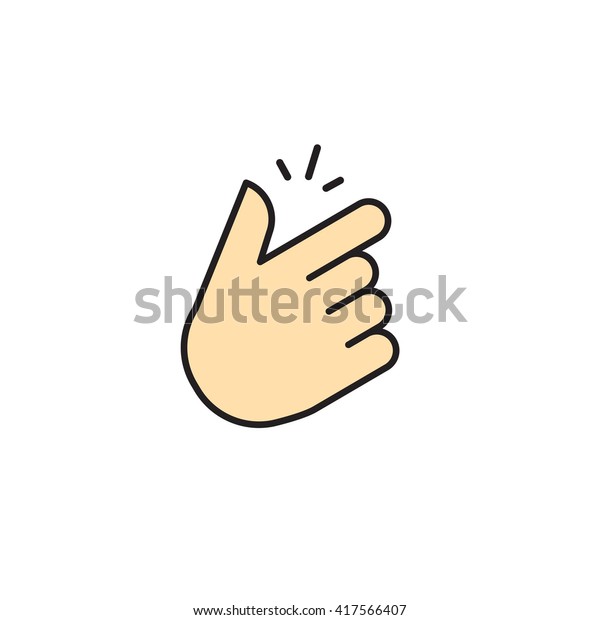 Snap Fingers Vector Icon Isolated On Stock Vector (Royalty Free) 417566407