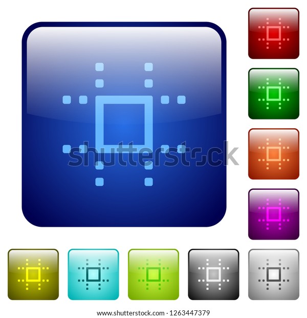 Snap Grid Icons Rounded Square Color Stock Vector (Royalty Free ...