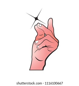 Snapping Hand Color Isolated On White Stock Vector (Royalty Free ...