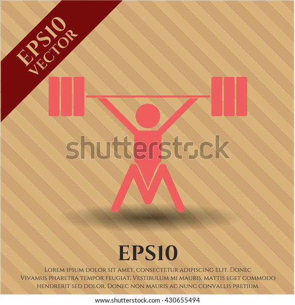 Snatch Olympic Weightlifting Icon Symbol Stock Vector (Royalty Free ...