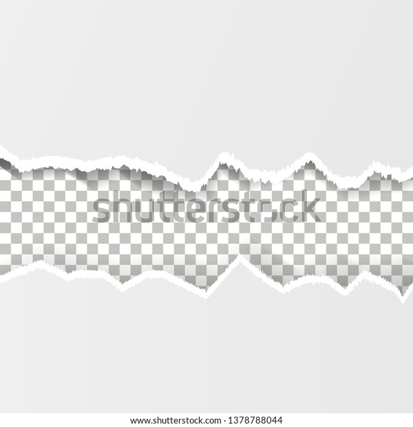 Snatched Paper On Transparent Background Vector Stock Vector (Royalty ...
