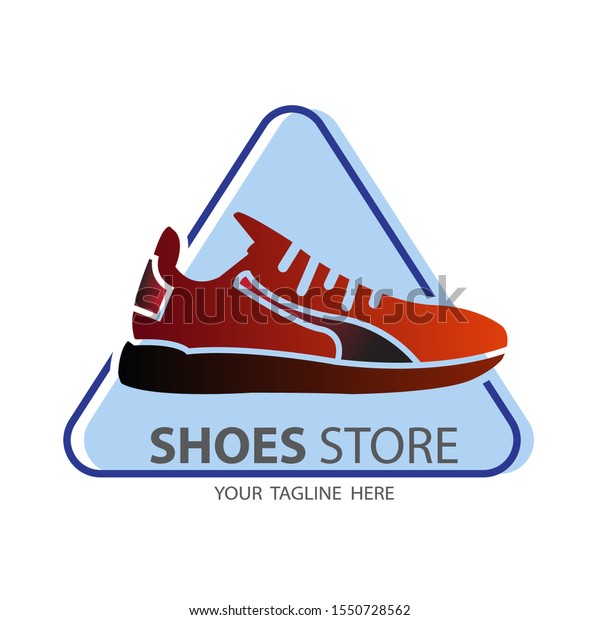 Sneaker Shoes Store Logo Vector White: vector de stock (libre de ...