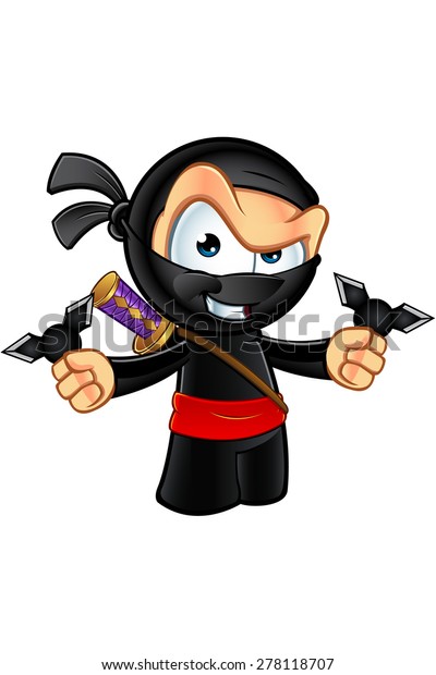 Sneaky Looking Ninja Character Stock Vector (Royalty Free) 278118707 ...