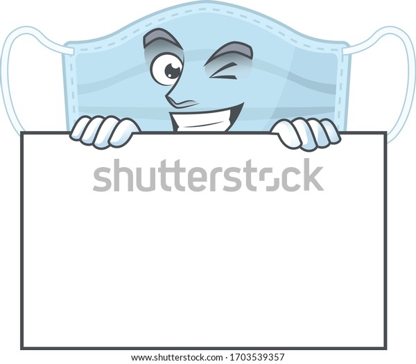 Sneaky Surgery Mask Cartoon Character Style Stock Vector (Royalty Free ...