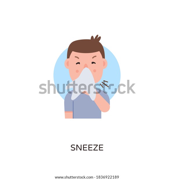 Sneeze Cartoon Character Icon Vector Logotype Stock Vector (Royalty ...
