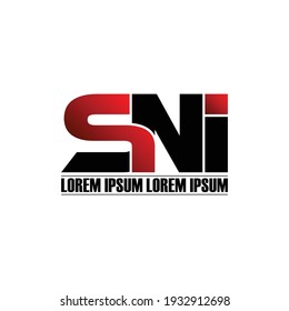 Sni Letter Monogram Logo Design Vector Stock Vector (Royalty Free ...