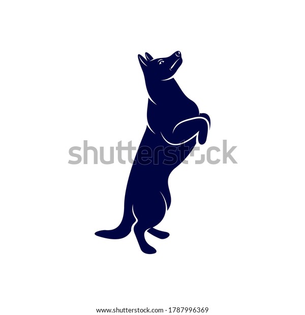 Sniffer Dog Logo Design Vector Silhouette Stock Vector (Royalty Free ...