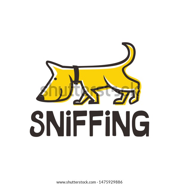 Sniffing Dog Logo Character Vector Stock Vector (Royalty Free) 1475929886