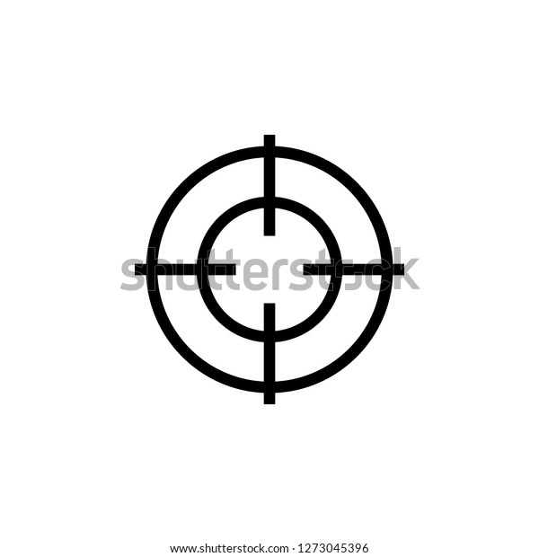 Sniper Crosshairs Icon Target Aim Cross Stock Vector (Royalty Free ...