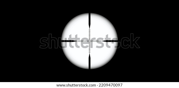 Sniper Range Crosshairs Point View Center Stock Vector (Royalty Free ...