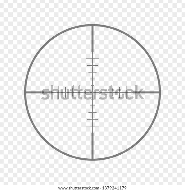 Sniper rifle aim isolated on transparent background. Crosshair target ...