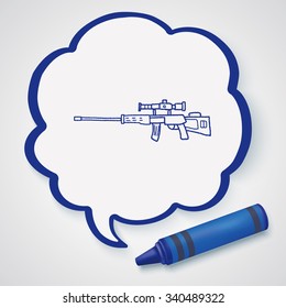 Sniper Rifle Doodle Stock Vector (Royalty Free) 340489322 | Shutterstock