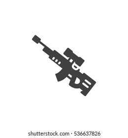 Sniper Rifle Icon Vector Filled Flat Stock Vector (Royalty Free ...