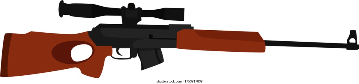 Sniper Rifle Scope Illustration Vector On Stock Vector (Royalty Free ...