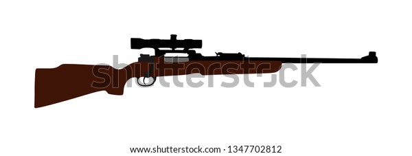 Sniper Rifle Vector Illustration Isolated On Stock Vector (Royalty Free ...