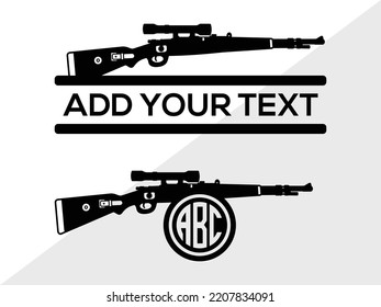 Sniper Rifles Monogram Svg Printable Vector Stock Vector (Royalty Free ...