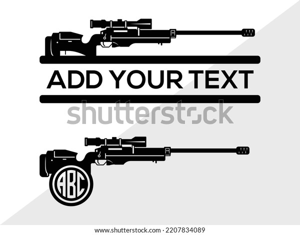 Sniper Rifles Monogram Svg Printable Vector Stock Vector (Royalty Free ...