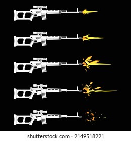 Sniper Rifles Shoot Effect Animation Stock Vector (Royalty Free ...