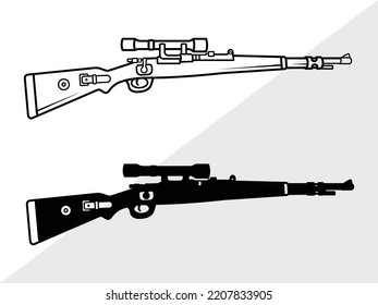 Sniper Rifles SVG Printable Vektorgrafik: Stock-Vektorgrafik ...
