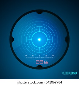 Sniper Scope Isolated Neon Target Concept Stock Vector (Royalty Free ...