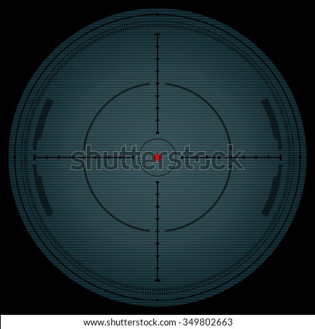 Sniper Scope Night Vision Blue Color Stock Vector (Royalty Free ...