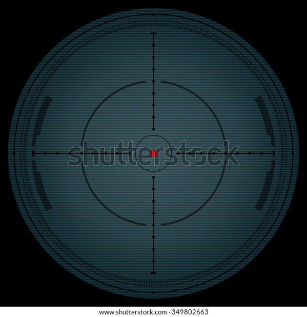 Sniper Scope Night Vision Blue Color Stock Vector (Royalty Free ...