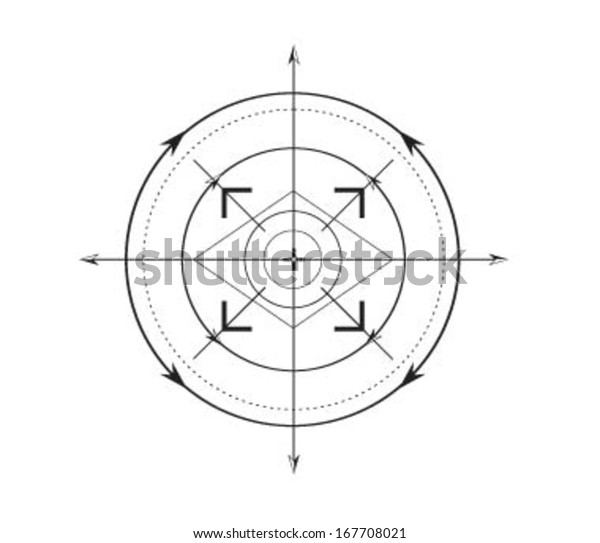 Sniper Target Scope Sight Isolated On: vector de stock (libre de ...