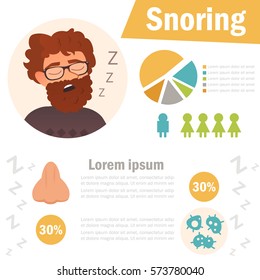 Snoring Vector Art On White Background Stock Vector (Royalty Free ...
