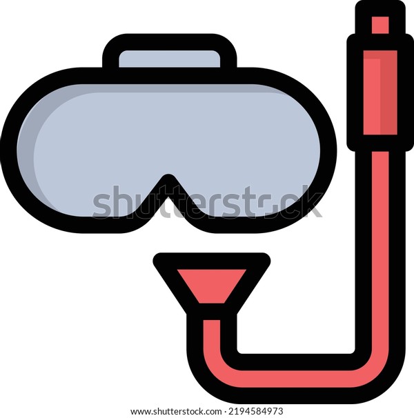 Snorkel Vector Illustration On Transparent Background Stock Vector ...