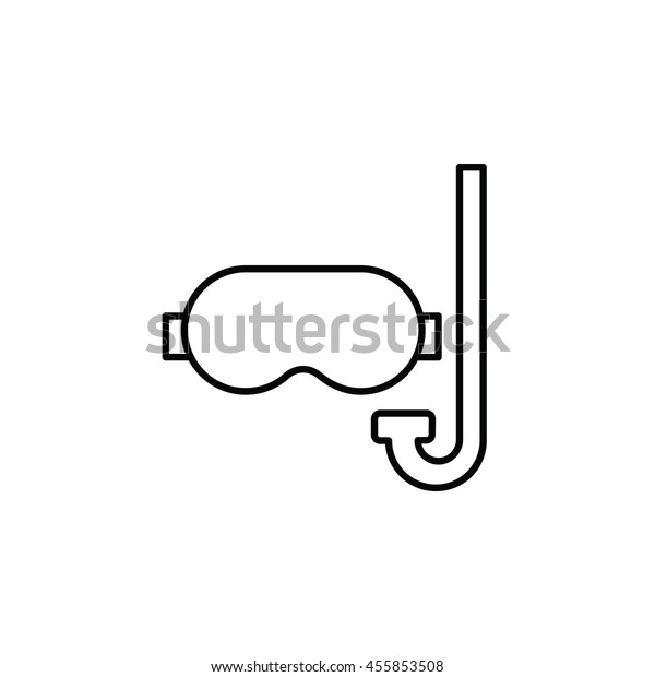 Snorkeling Outline Icon Stock Vector (Royalty Free) 455853508 ...