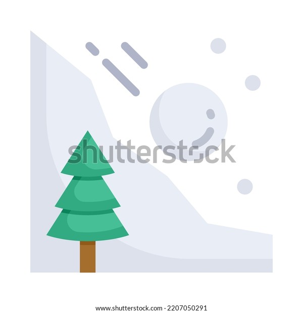 Snow Avalanche Icon Flat Design Avalanche Stock Vector (Royalty Free) 2207050291 | Shutterstock