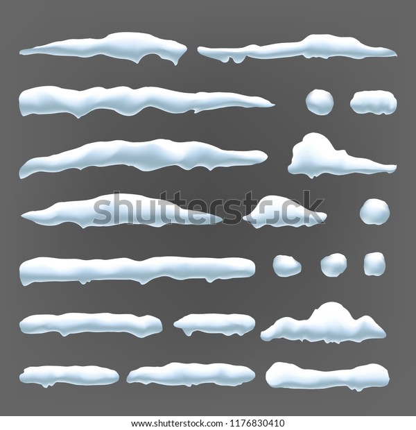 Snow Drift Vector Winter Decoration Element Stock Vector (Royalty Free ...