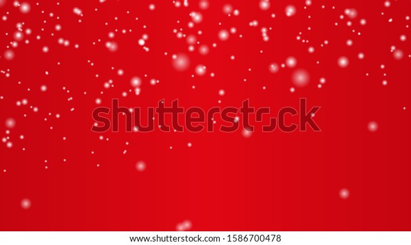 Snow Falling On Red Realistic Snowfall Stock Vector (Royalty Free ...