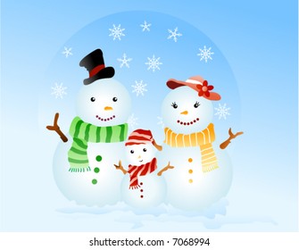Snow Family Vector Stock Vector (Royalty Free) 7068994
