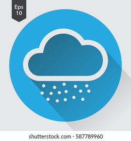 Snow Flat Icon Simple Sign Weather Stock Vector (Royalty Free ...