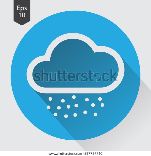 Snow Flat Icon Simple Sign Weather Stock Vector (Royalty Free ...