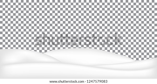 Snow ground. Realistic snowdrift isolated. Snow cartoon mountain ...