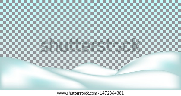 Snow Ground Realistic Snowdrift Isolated On Stock Vector (Royalty Free ...