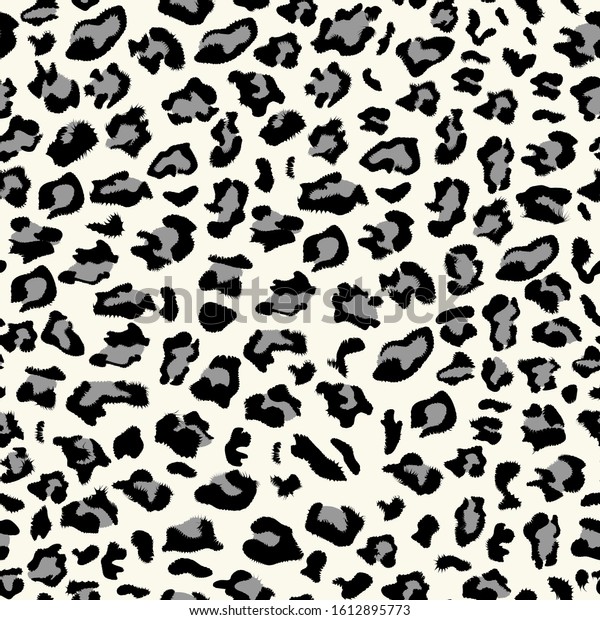 Snow Leopard Animal Print Seamless Vector Stock Vector (Royalty Free ...