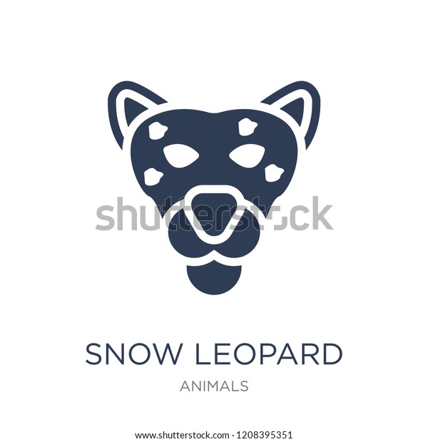 Snow Leopard Icon Trendy Flat Vector Stock Vector (Royalty Free ...