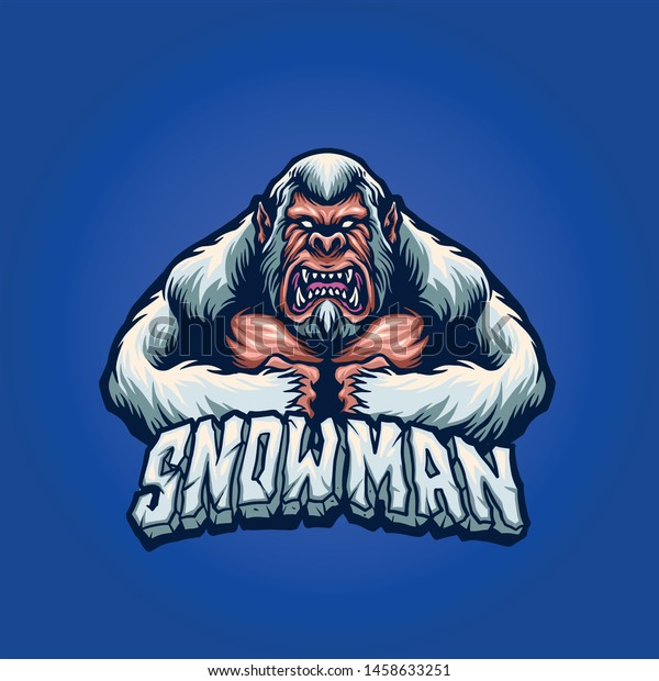 Snow Man Mascot Logo Design Stock Vector (Royalty Free) 1458633251 ...