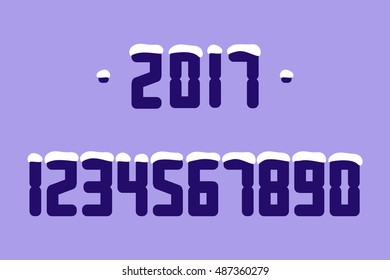 Snow Numbers Vector Illustration Stock Vector (Royalty Free) 487360279 ...