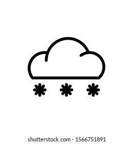 Snow Outline Icon Vector Illustration Isolated Stock Vector (Royalty ...