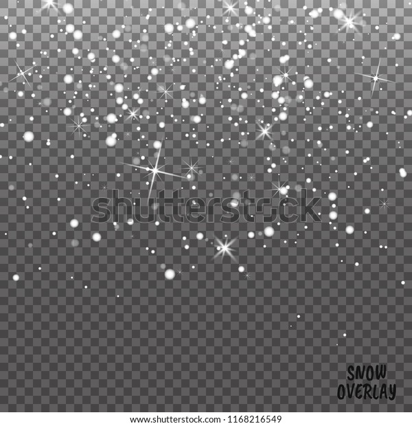 Snow Overlay On Transparent Background Stock Vector (Royalty Free ...