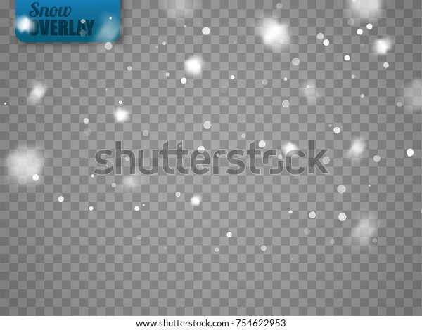 Snow Overlay On Transparent Background Vector Stock Vector (Royalty ...